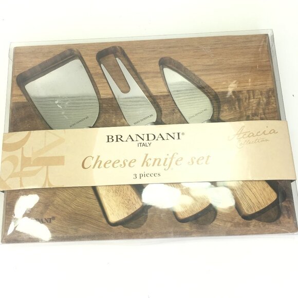 brandani | Dining | New Brandani Cheese Knife Set Board Acacia Italy ...